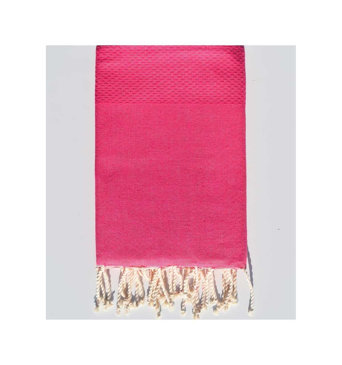 Telo mare Tinta unita rosa vivo - FOUTA TUNISIA