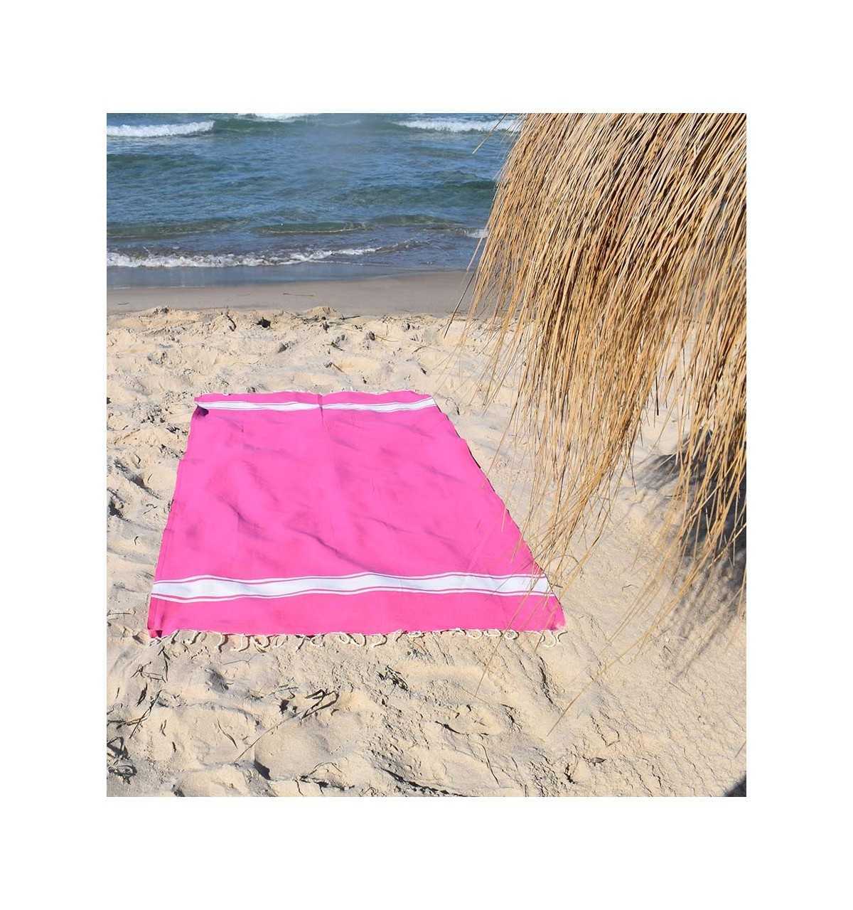 Telo mare rosa shocking - FOUTA TUNISIA