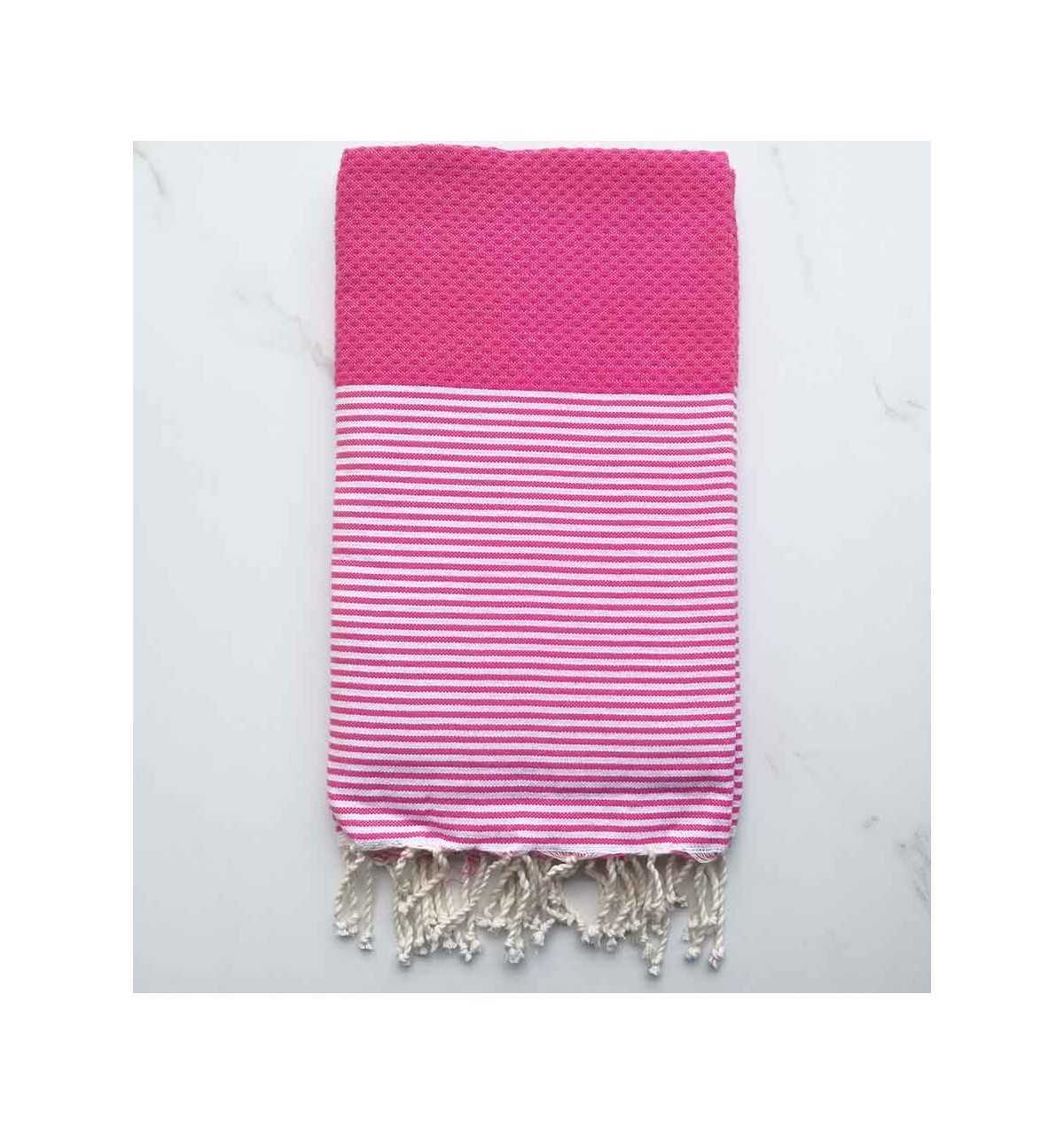 telo mare nido d'ape rosa fucsia - FOUTA TUNISIA