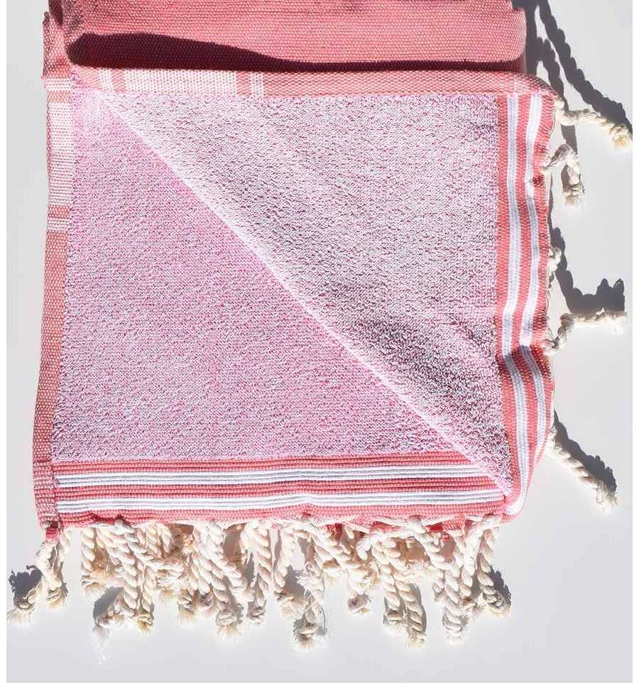 telo mare spugna rosa incarnadin - FOUTA TUNISIA