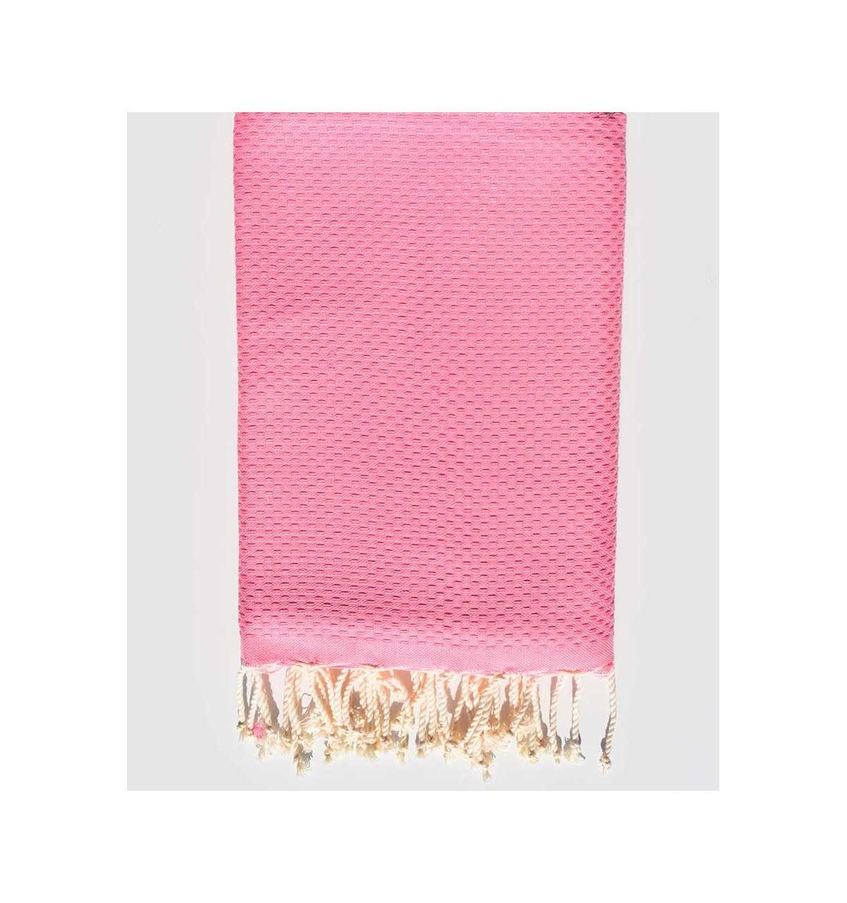 Telo mare tinta unita rosa 100x200 cm - 100 % Cotone - FOUTA TUNISIA