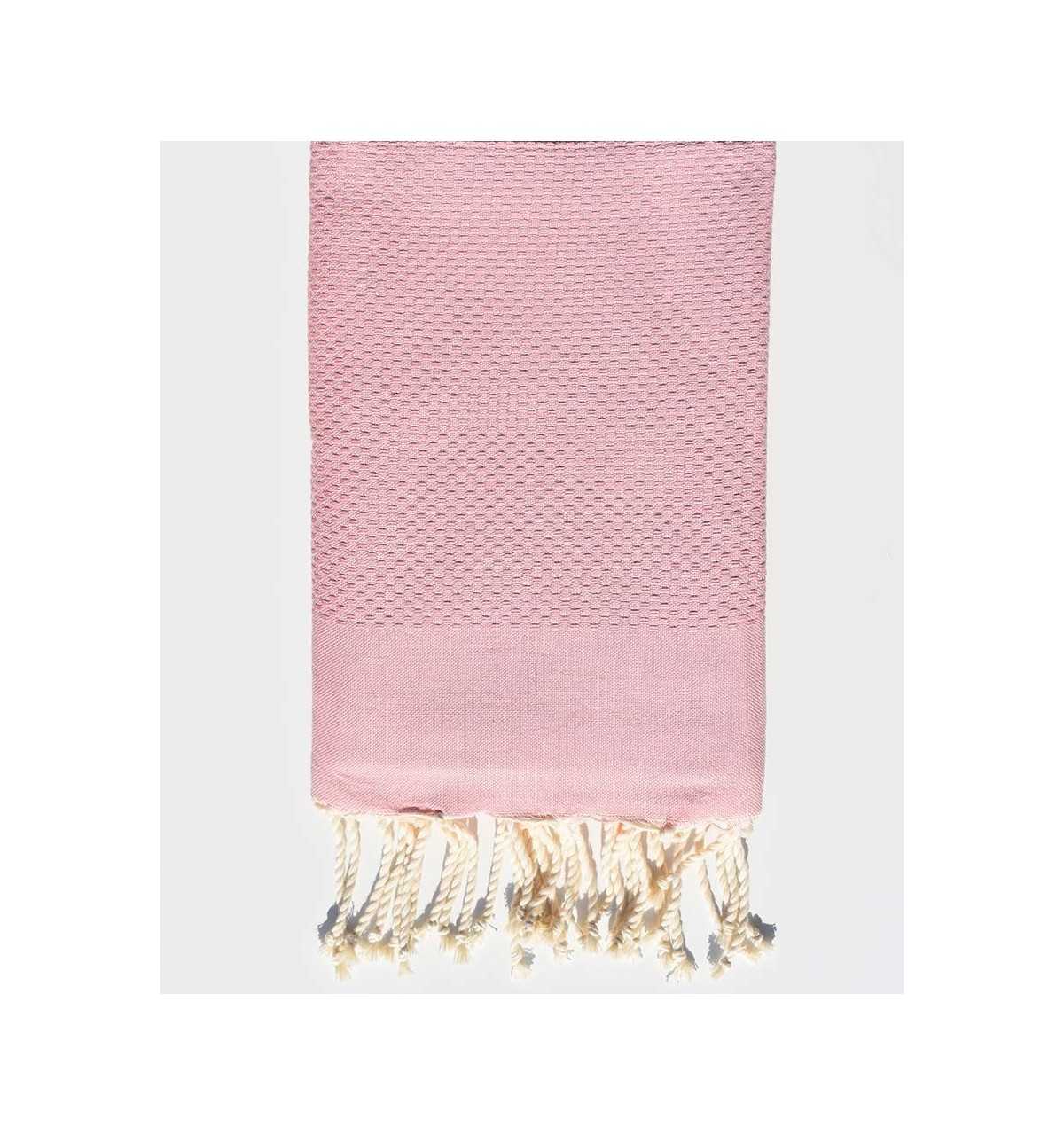 Telo mare unita rosa pallido - FOUTA TUNISIA